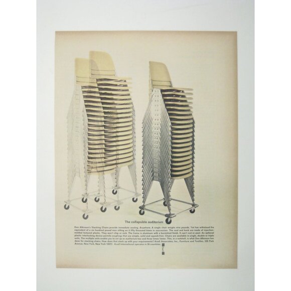 Don Albinson | Other | Vintage Don Albinson Stacking Chairs Print Ad ...